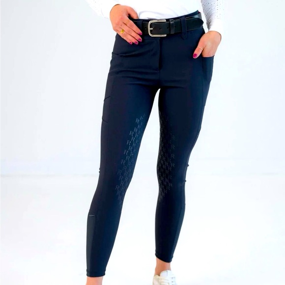 Pants & Jumpsuits | Free Ride Equestrian Navy Pro Full Seat Breech Sz ...